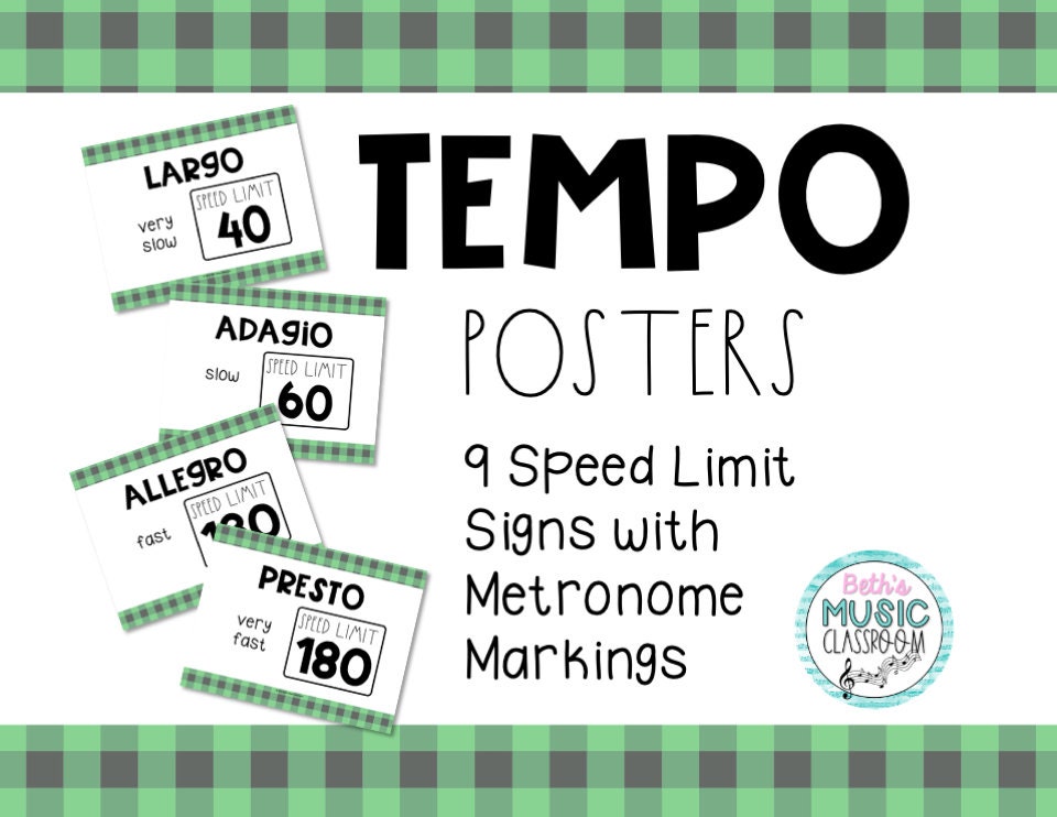 Tempo Music Posters and Game With Metronome Markings - in Google/pdf ...