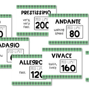 Tempo Music Posters and Game With Metronome Markings - in Google/pdf ...