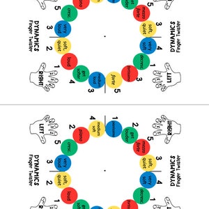 Dynamics Music Game - Dynamics Finger Twister for Elementary Music ...