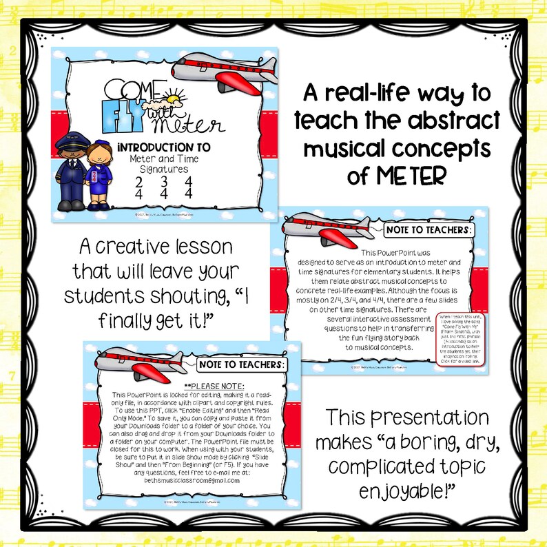 Meter in Music, Introduction to Time Signatures for Elementary Music - Etsy