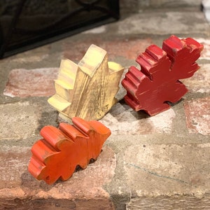 Rustic Wood Fall Leaves Set(3) - Etsy