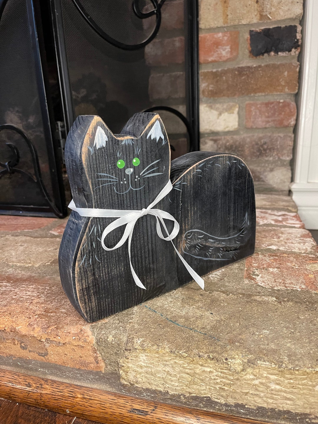 Rustic Wood Cat (medium) - Etsy