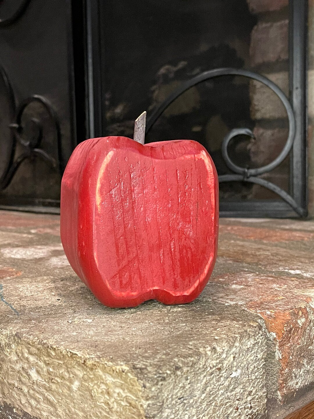 Rustic Wood Apple - Etsy