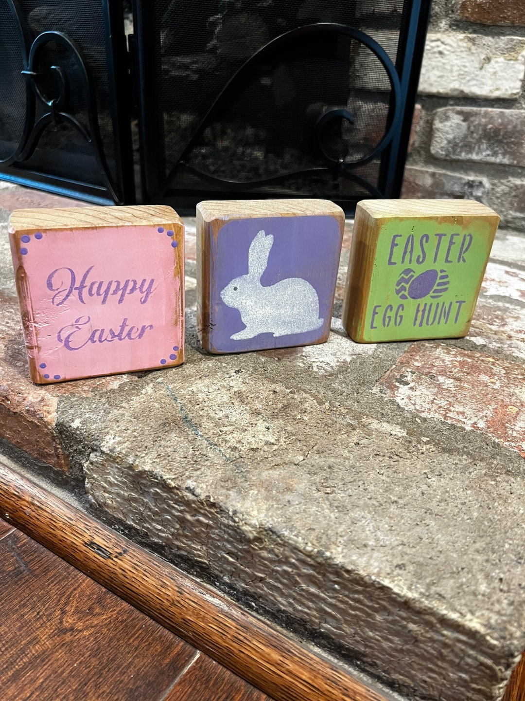 Rustic Wood Easter Blocks - Etsy