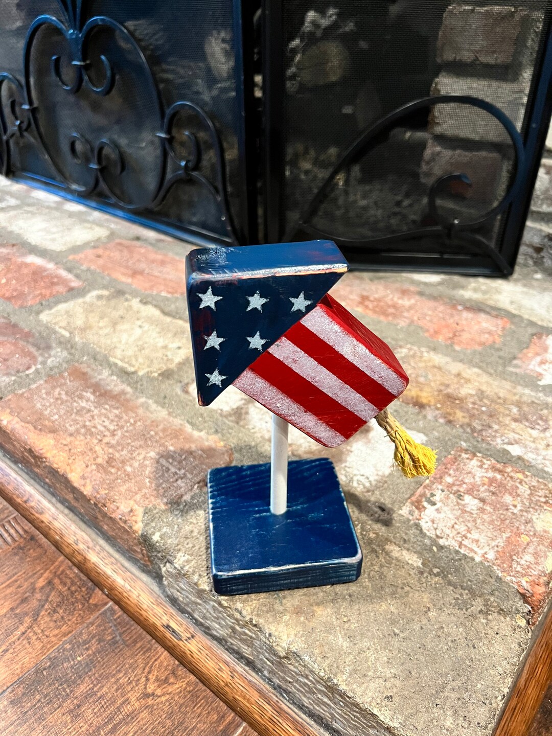 Rustic Firework on Stand - Etsy