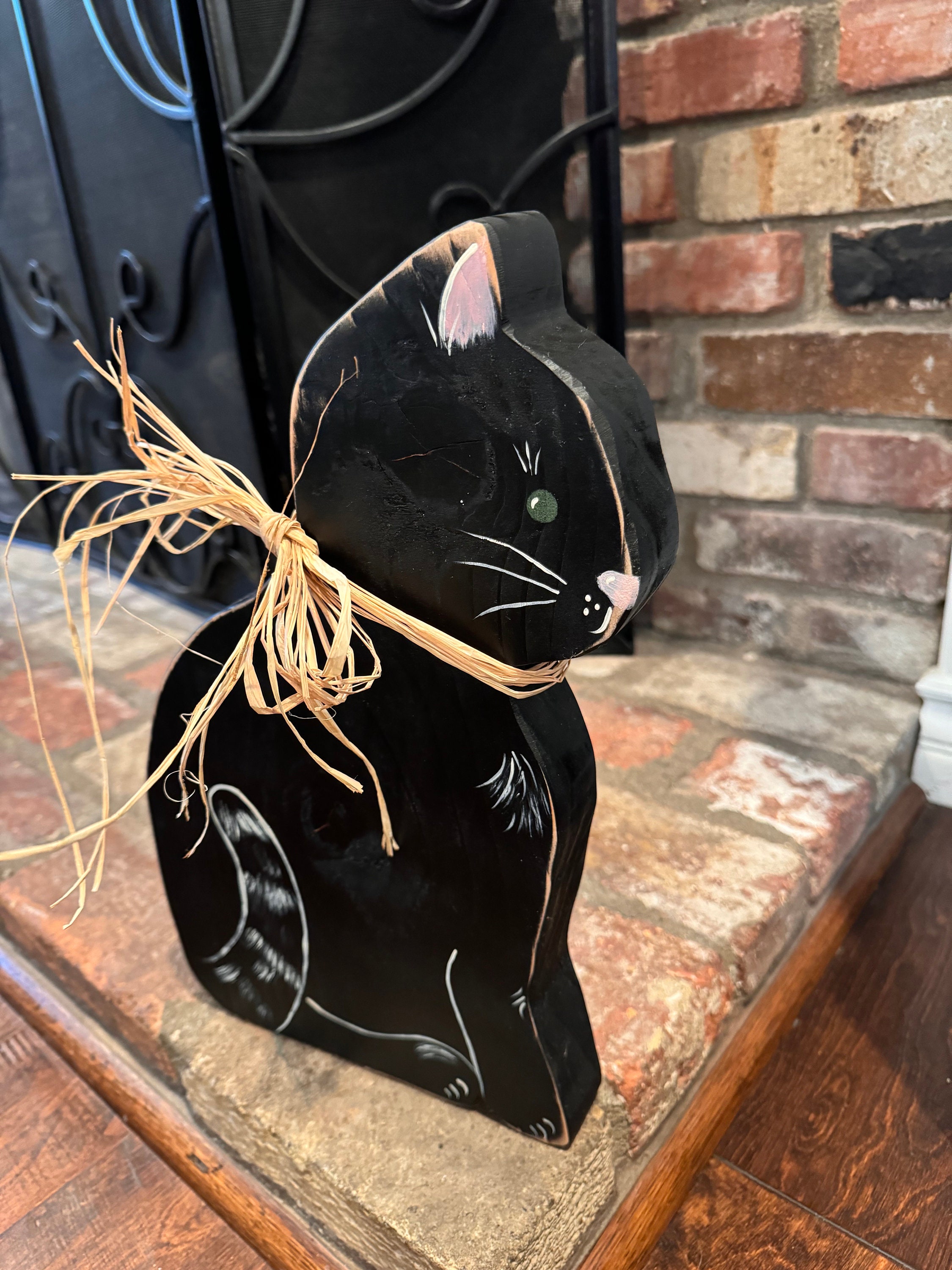 Rustic Wood Cat large - Etsy