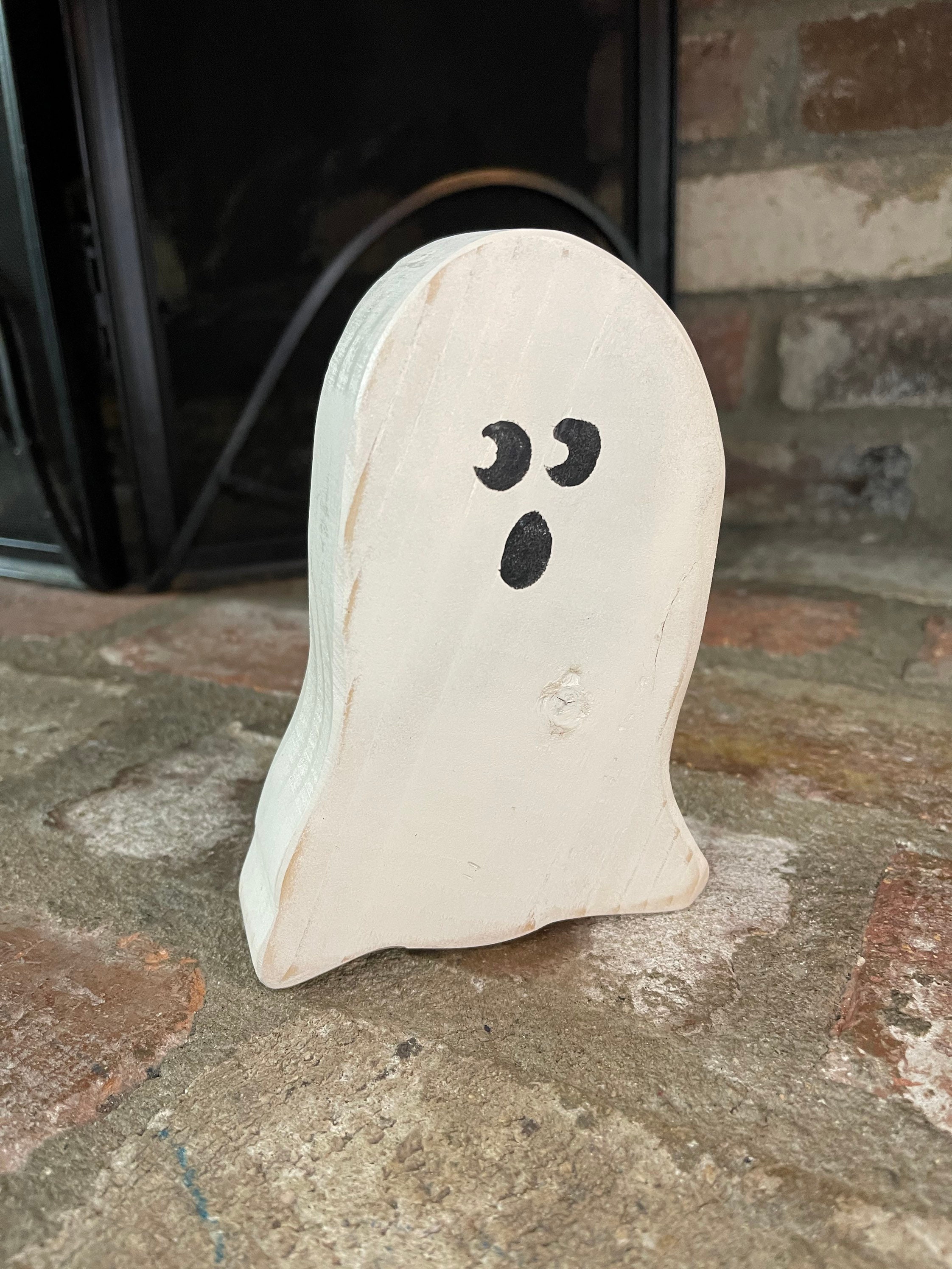 Rustic Wood Ghost Set 4 - Etsy