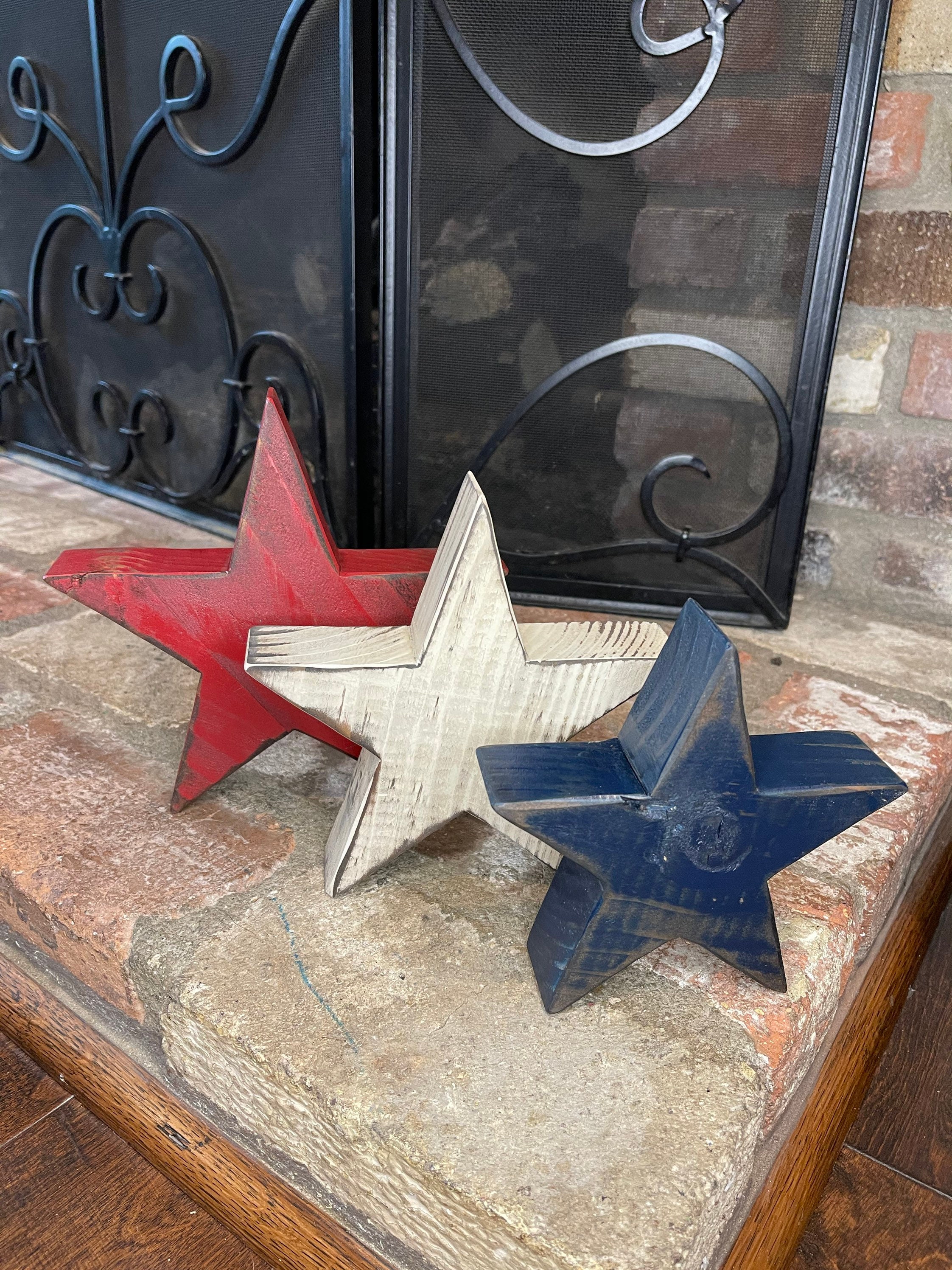 Rustic Wood Star Set | Etsy