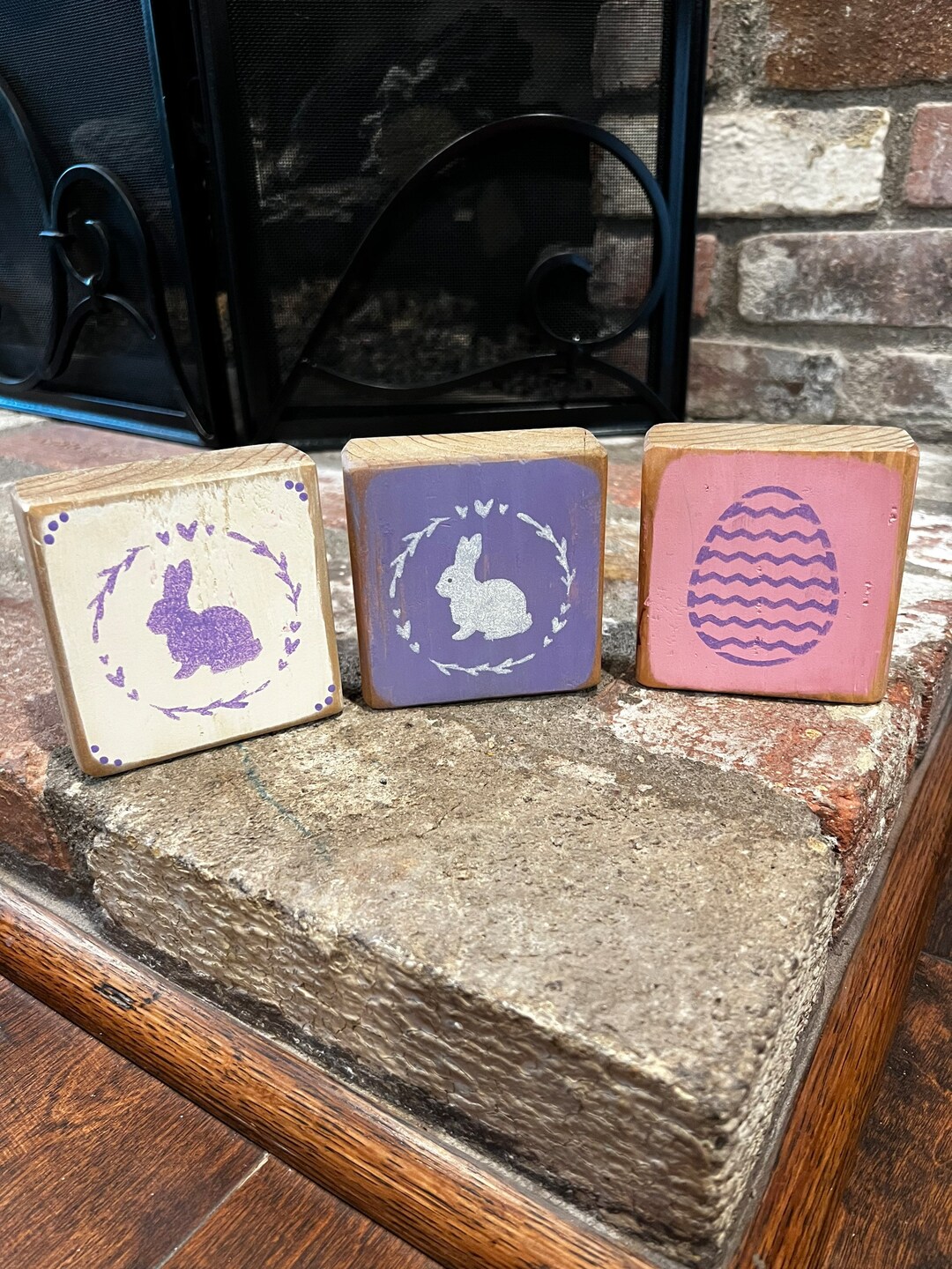 Rustic Wood Easter Blocks - Etsy