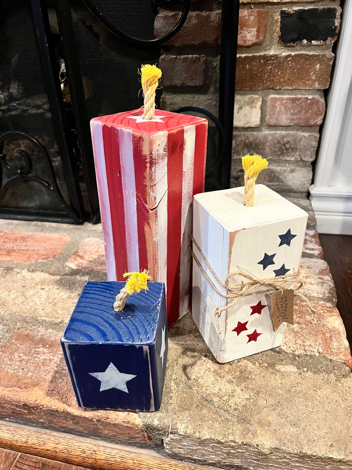 Rustic Wood Firework Set 3 - Etsy