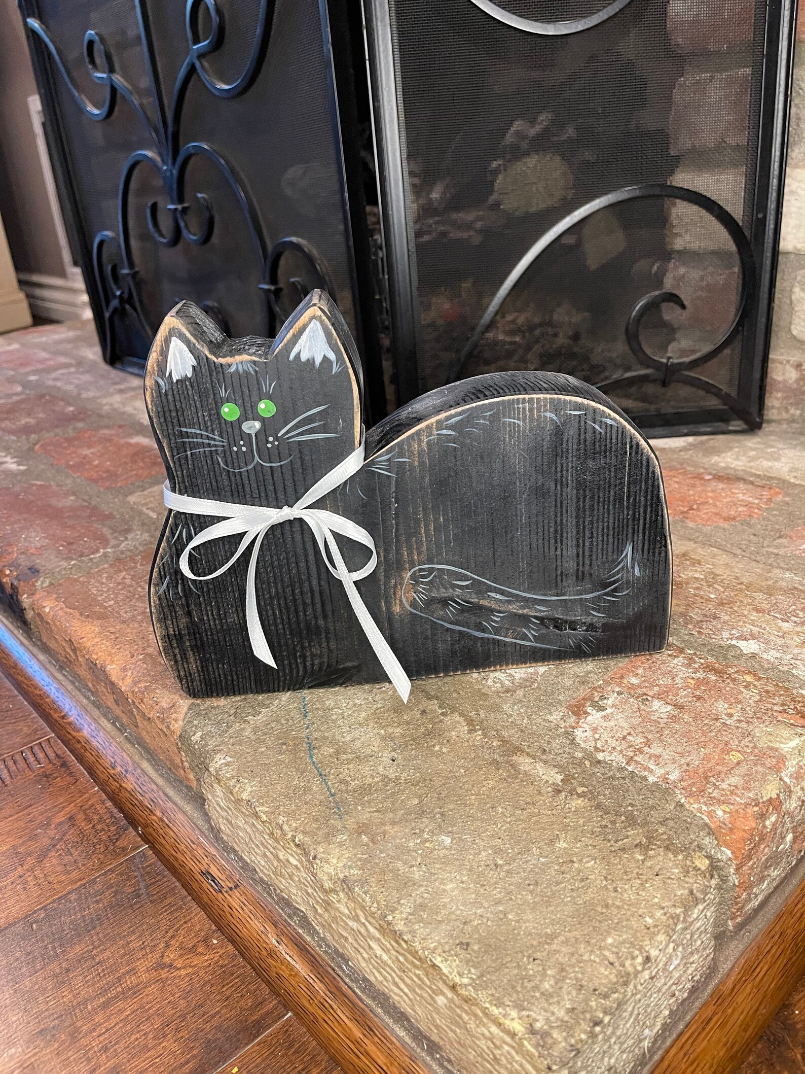 Rustic Wood Cat medium - Etsy