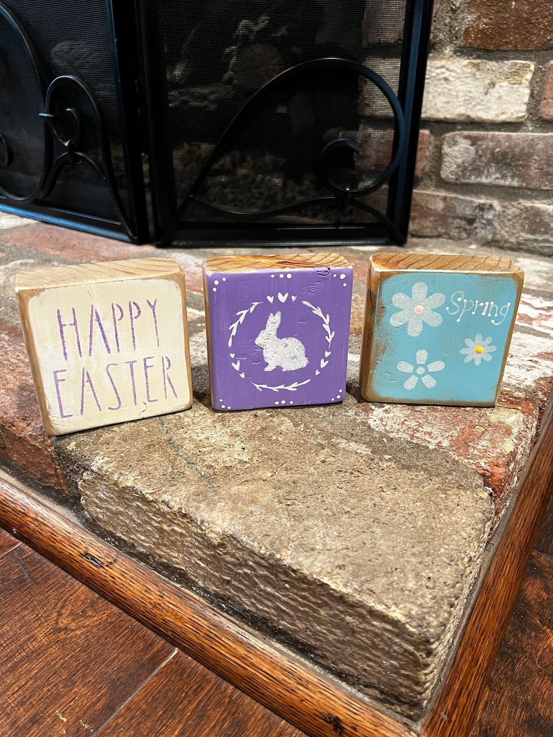 Rustic Wood Easter Blocks - Etsy