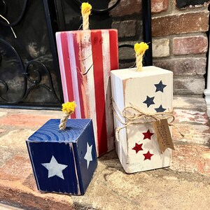 Rustic Wood Firework Set (3) - Etsy