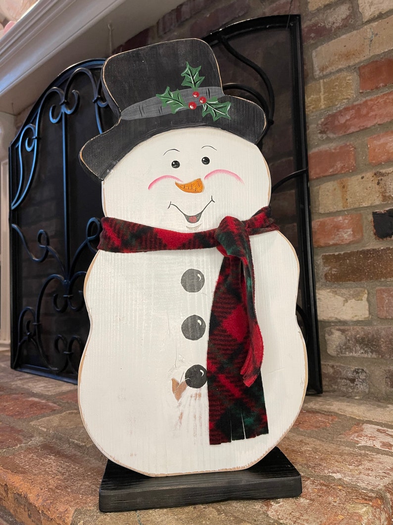 Rustic Wood Snowman (large) - Etsy