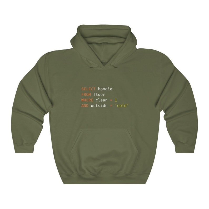 Select Hoodie SQL Hoodie. Coding Funny Hoodie, Programming Sweatshirt ...