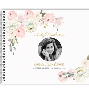 Memorial Service Guest Book A Life Remembered Funeral Guest - Etsy