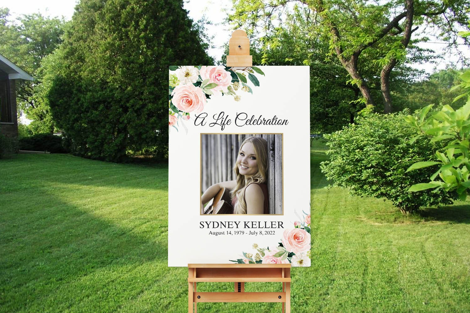 Welcome Sign Celebration of Life Funeral Sign Poster Blush - Etsy