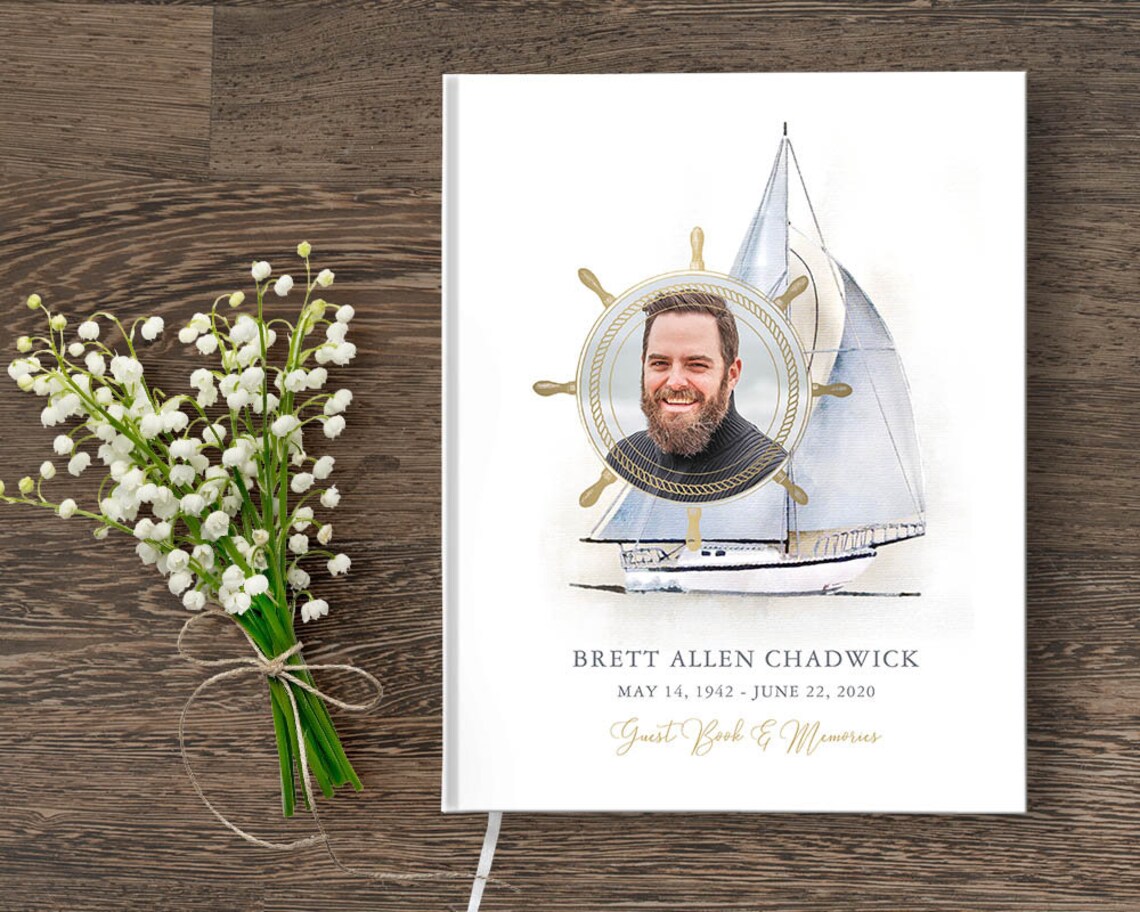 Memorial Service Guest Book A Life Remembered Funeral Guest - Etsy