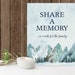 Share A Memory Sign Printable Funeral Celebration of Life Memorial ...