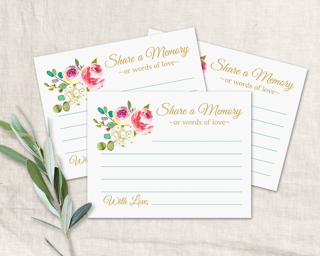 Share a Memory Share a Memory Card Favorite Memory Funeral - Etsy