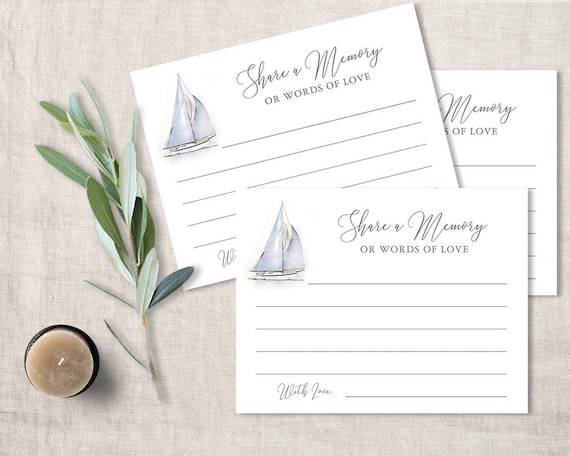Share A Memory Printable Template Funeral Card Celebration of | Etsy
