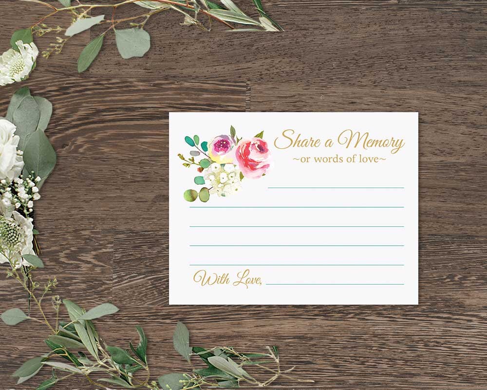 Share a memory share a memory card favorite memory funeral | Etsy