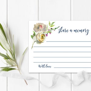 Share a Memory Card Funeral Printable Share a Memory Favorite Memories ...