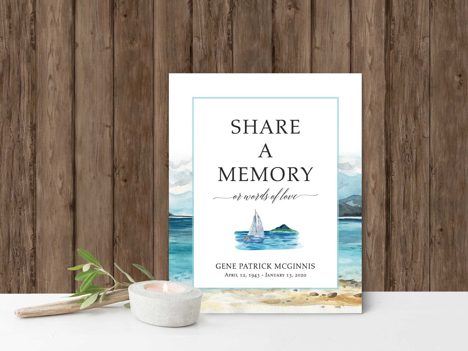 Funeral Share a Memory Sign, Printable Celebration of Life Favorite ...