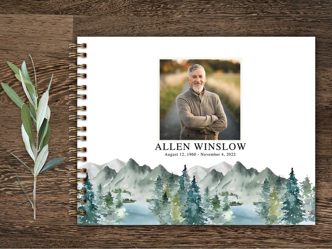 Memorial Guest Book, Celebration of Life Book, Funeral Sign in Book ...