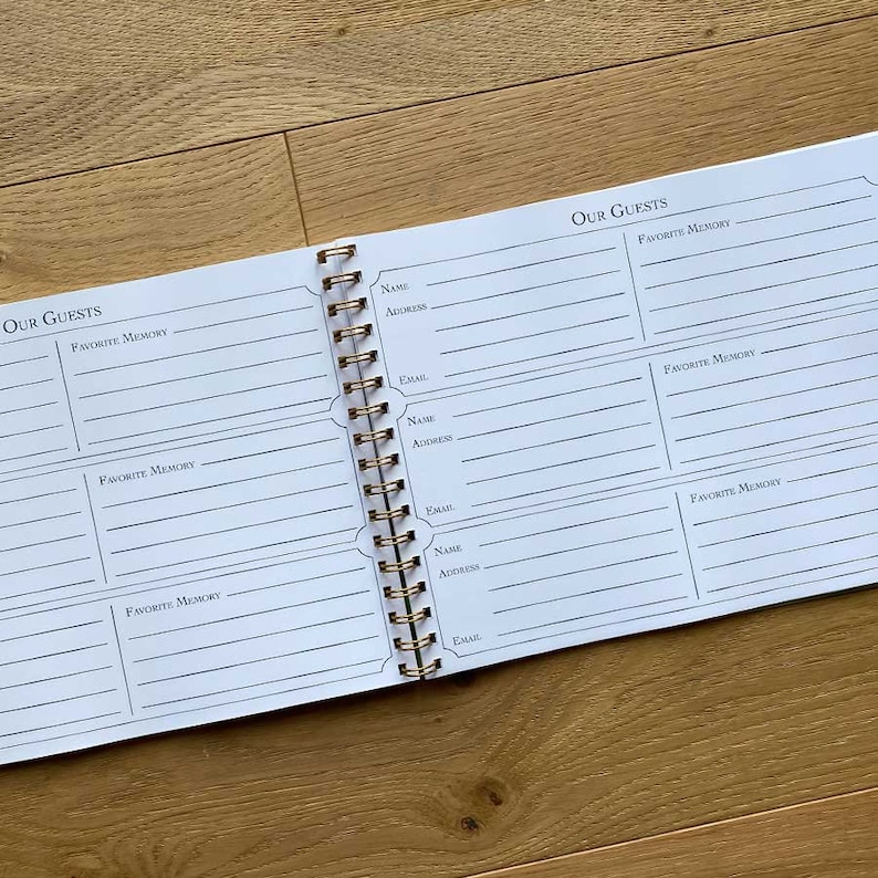 Funeral Guestbook, Remembrance Guest Book. Memorial Guest Signature ...