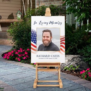 Welcome Sign Celebration of Life Funeral Sign Poster Military American ...