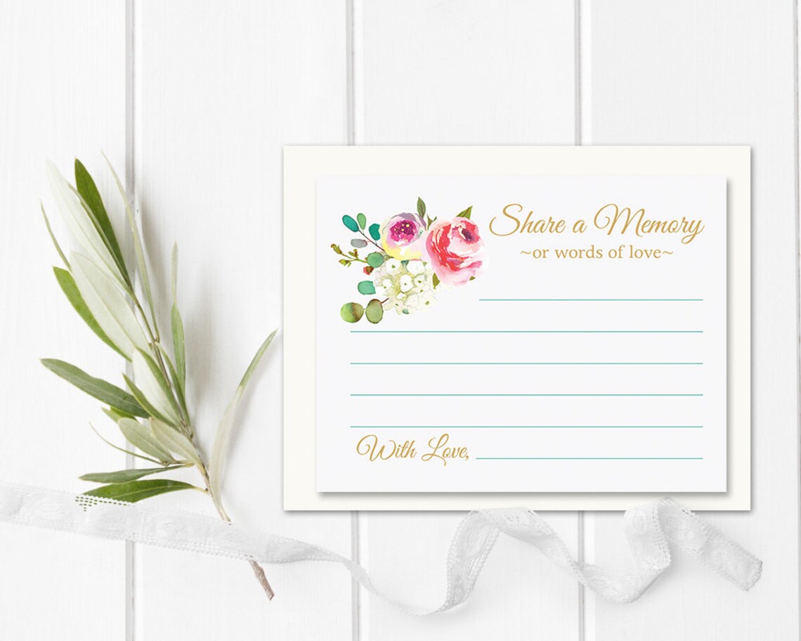 Share a memory share a memory card favorite memory funeral | Etsy