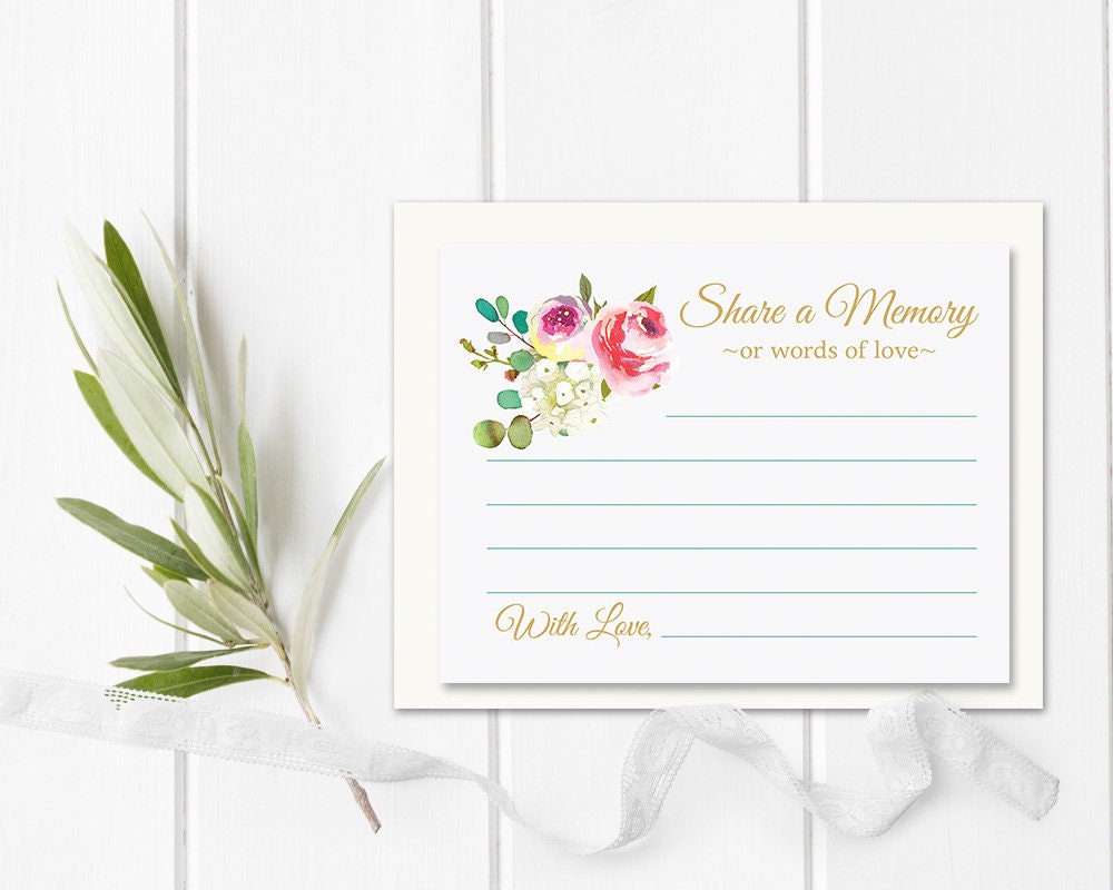 Share a memory share a memory card favorite memory funeral | Etsy