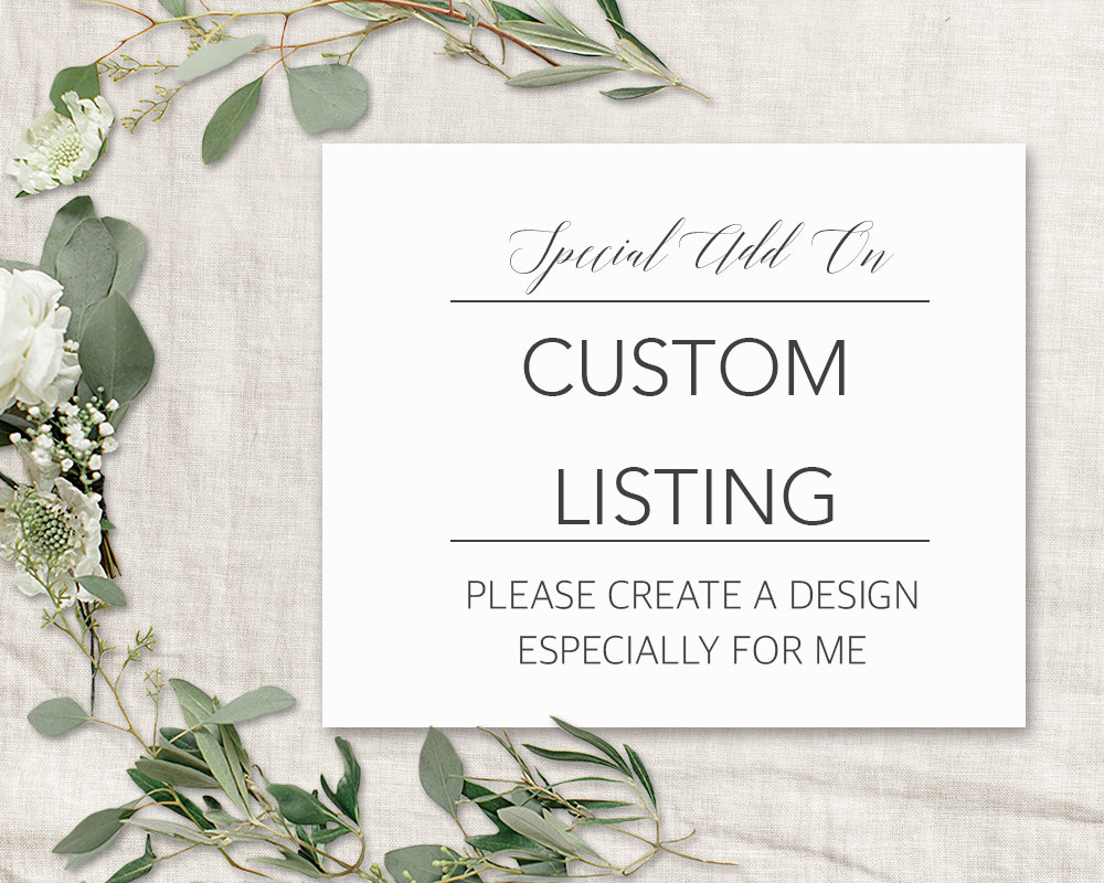 Custom Listing : Design Services Add On - Etsy