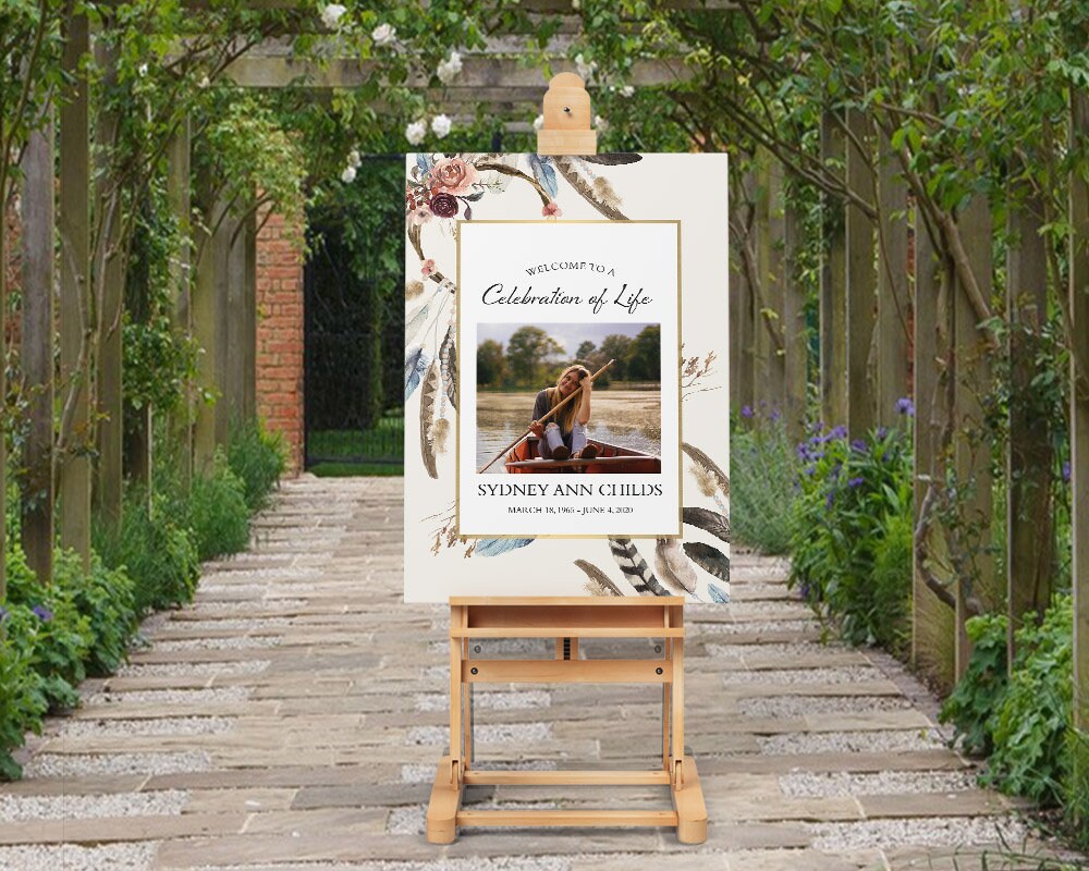 Funeral Welcome Sign Celebration of Life Welcome Poster | Etsy