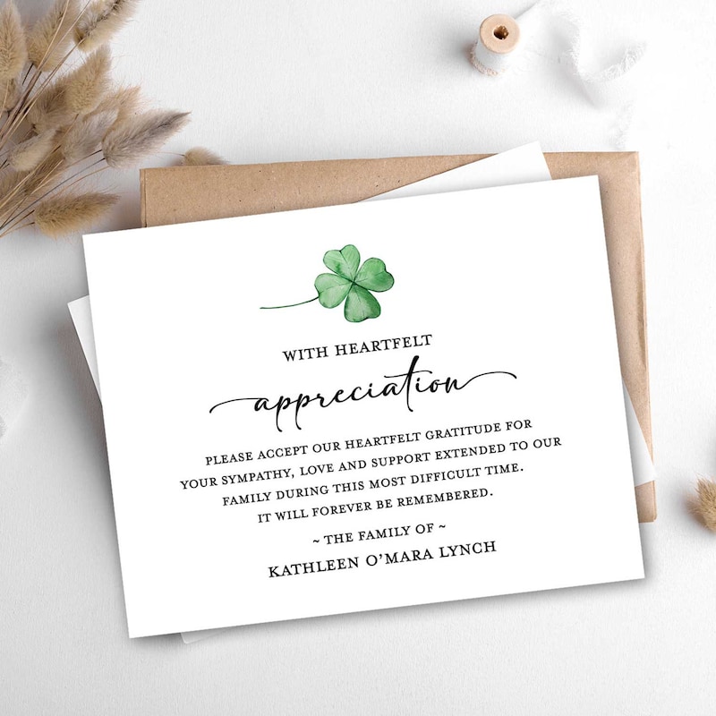 Irish Sympathy Card - Etsy