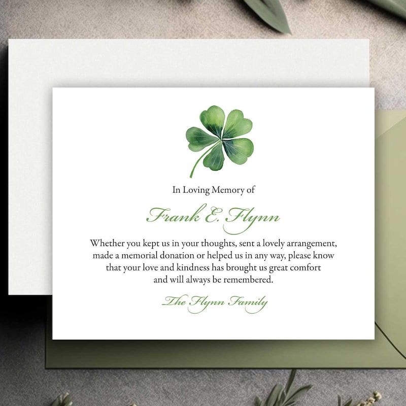 Irish Sympathy Card - Etsy