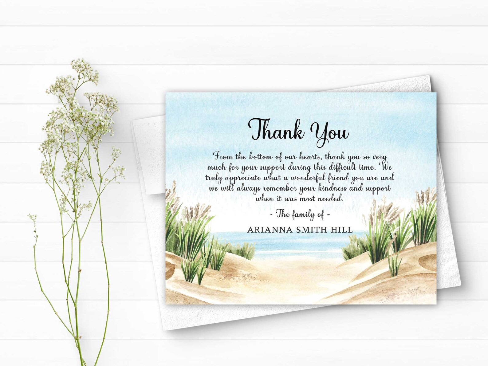 Sympathy Acknowledgement Cards Funeral Thank You and - Etsy