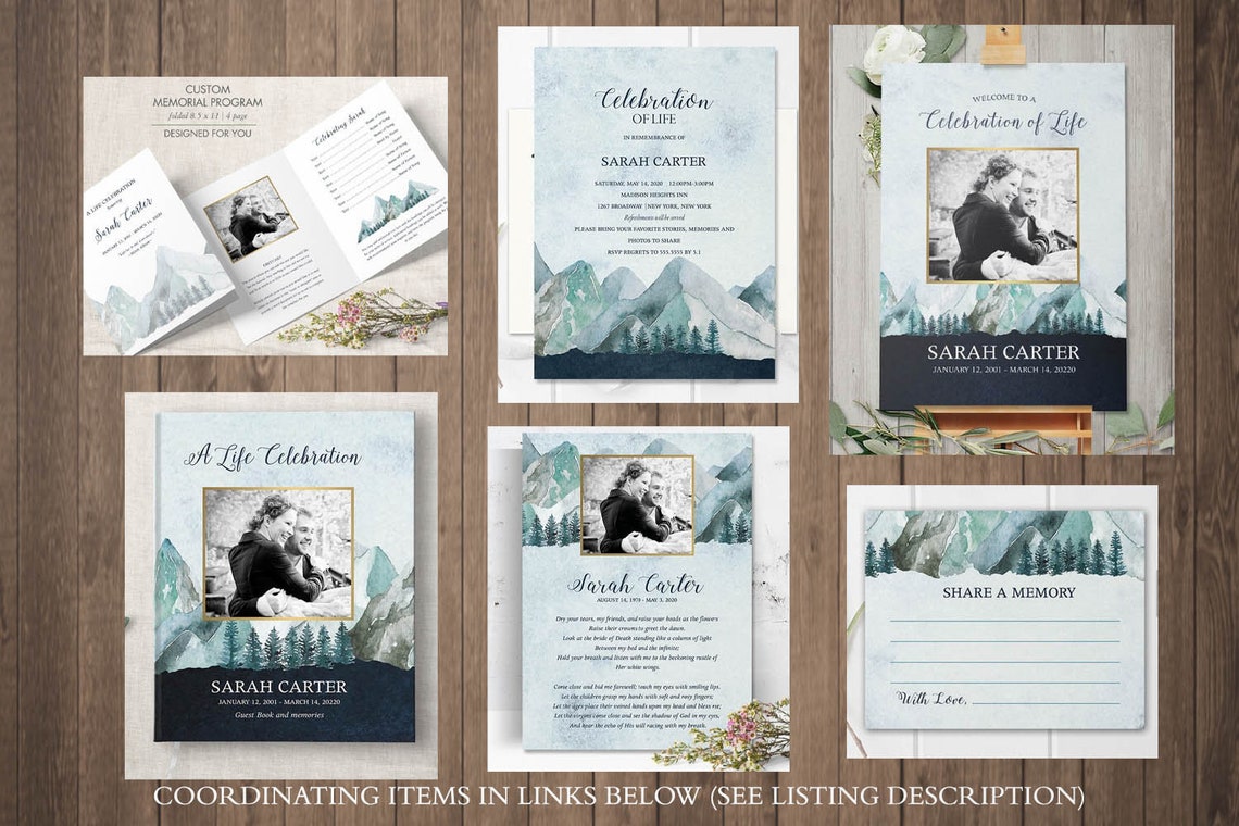 Share A Memory Card Printable Template Funeral Memory Cards Favorite ...