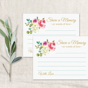 Share a Memory Share a Memory Card Favorite Memory Funeral - Etsy