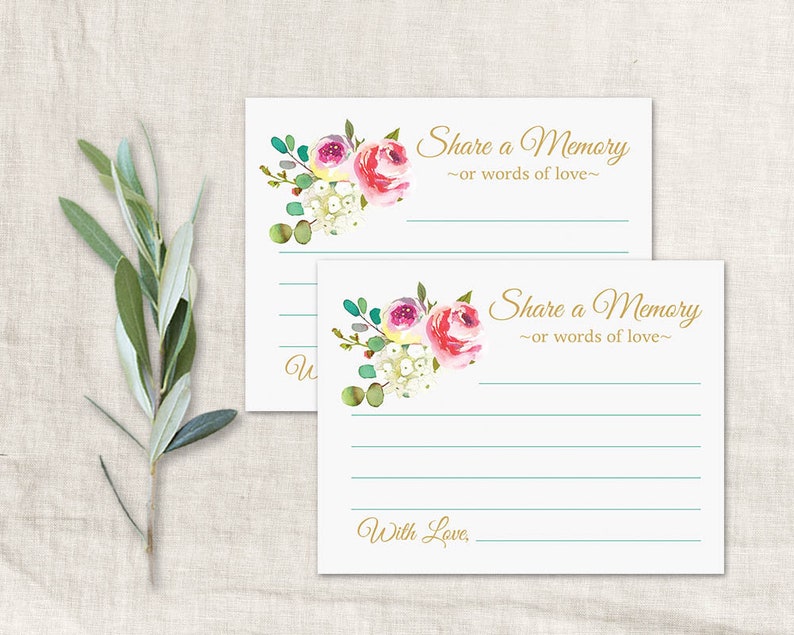 Share a memory share a memory card favorite memory funeral | Etsy