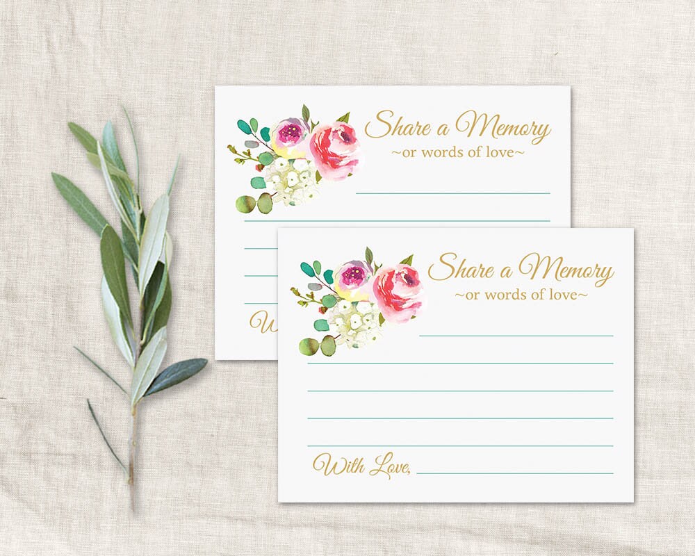 Share a Memory Share a Memory Card Favorite Memory Funeral | Etsy