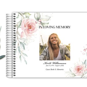 Memorial Service Guest Book A Life Remembered Funeral Guest - Etsy
