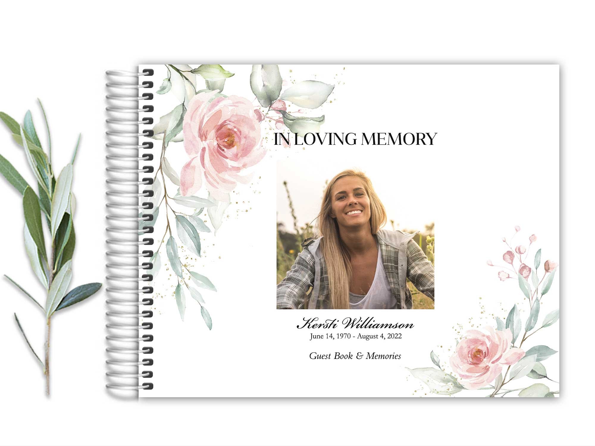 Memorial Service Guest Book A Life Remembered Funeral Guest - Etsy