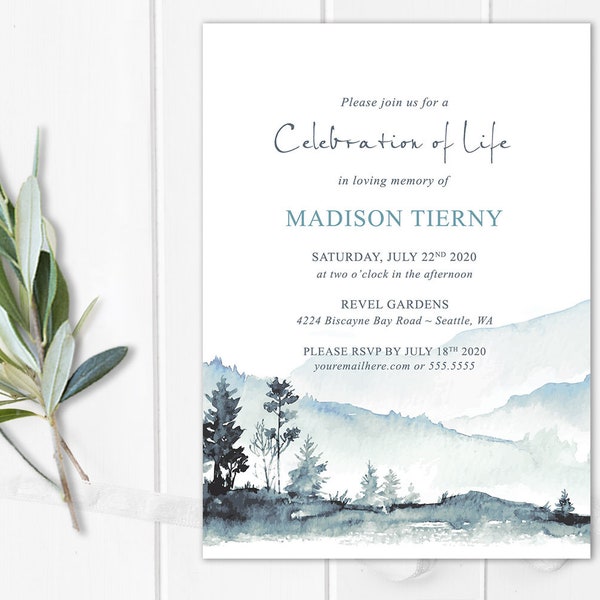 Celebration of Life Service Template - Etsy