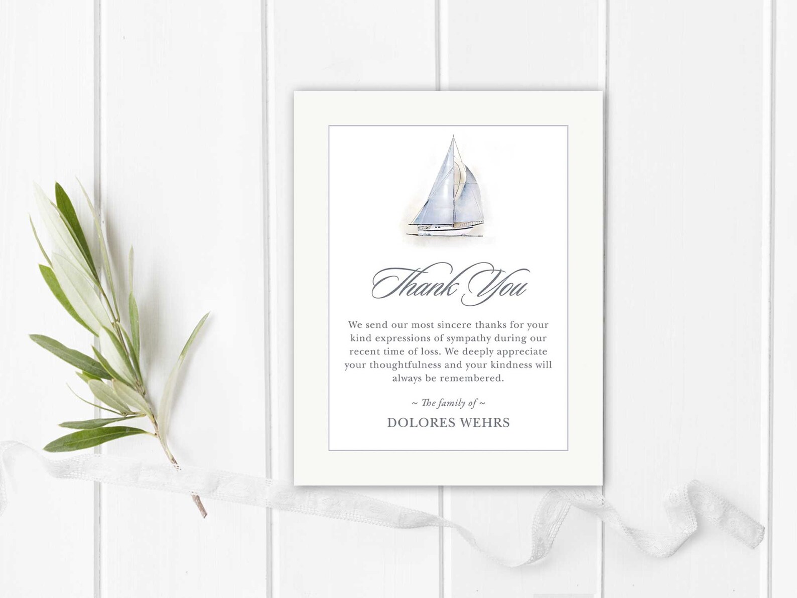 Sympathy Acknowledgement Cards Funeral Thank You and - Etsy