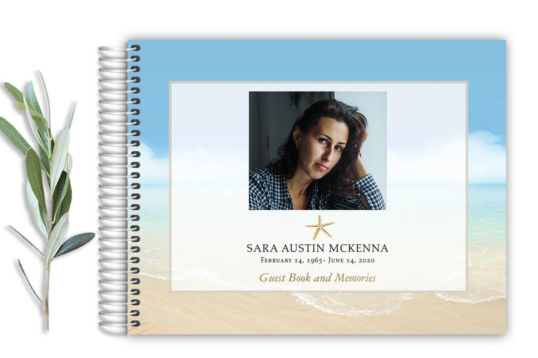 Memorial Service Guest Book A Life Remembered Funeral Guest - Etsy