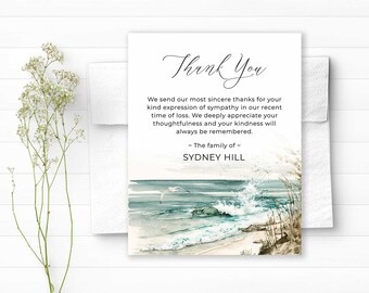 Sympathy Acknowledgement Cards, Funeral Thank You and Bereavement Notes ...