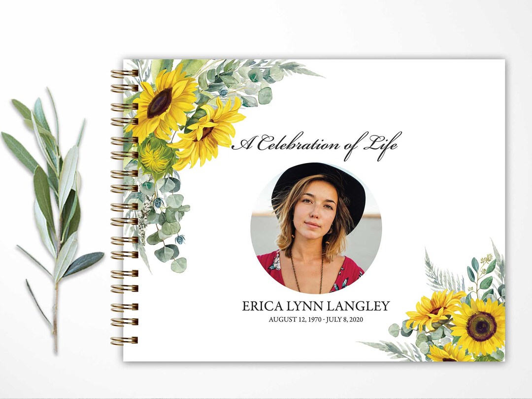 Funeral Guest Book, A Life Remembered Memorial Service Guest Book ...