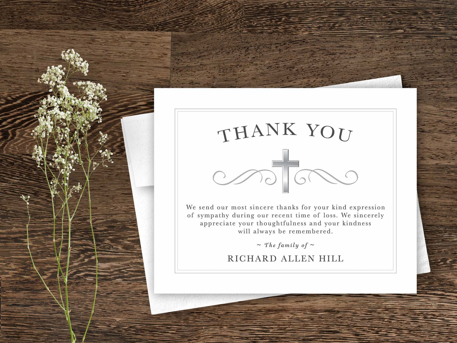 Sympathy Acknowledgement Cards Funeral Thank You and - Etsy